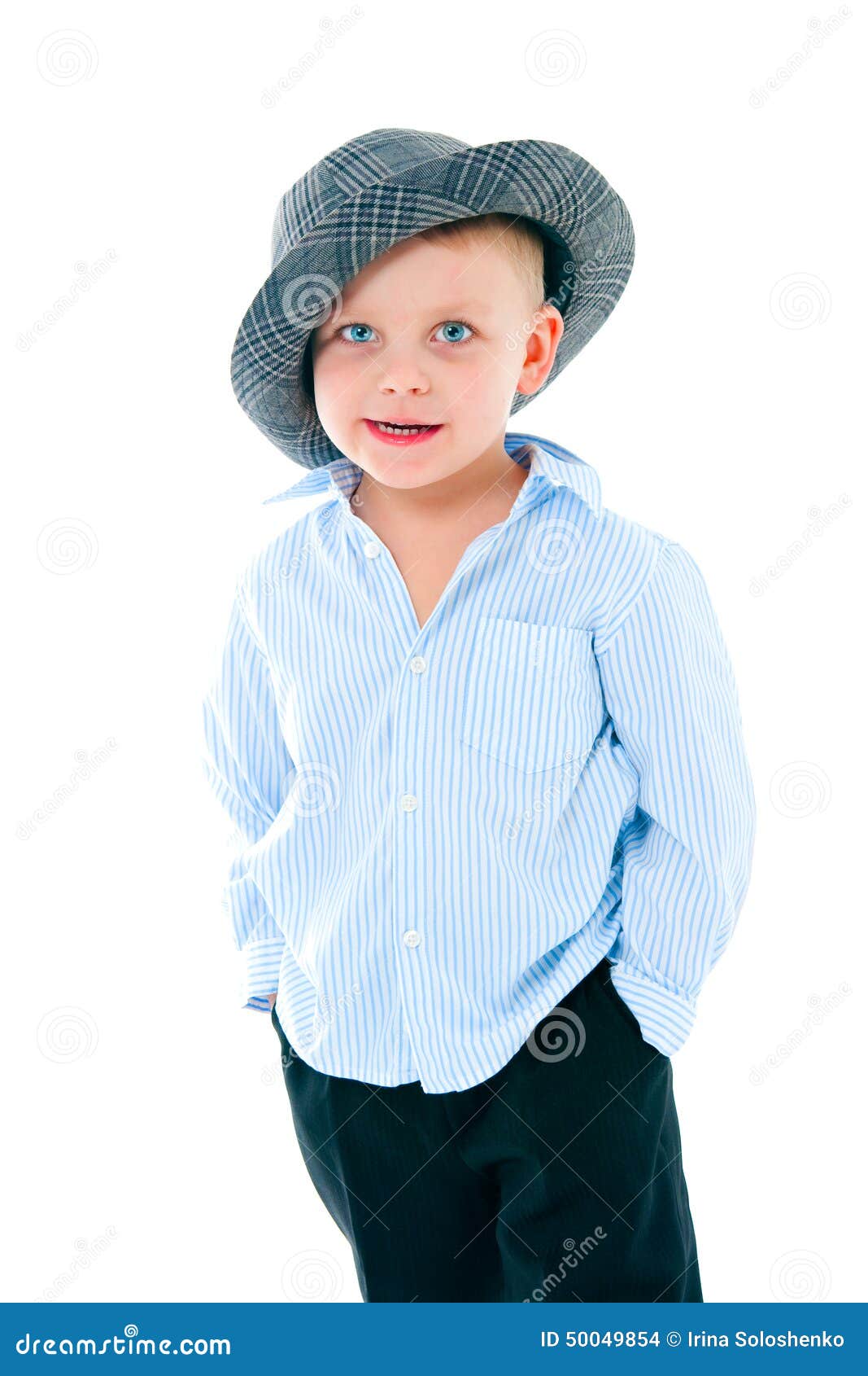 Boy in a hat stock photo. Image of smiles, joyful, four - 50049854
