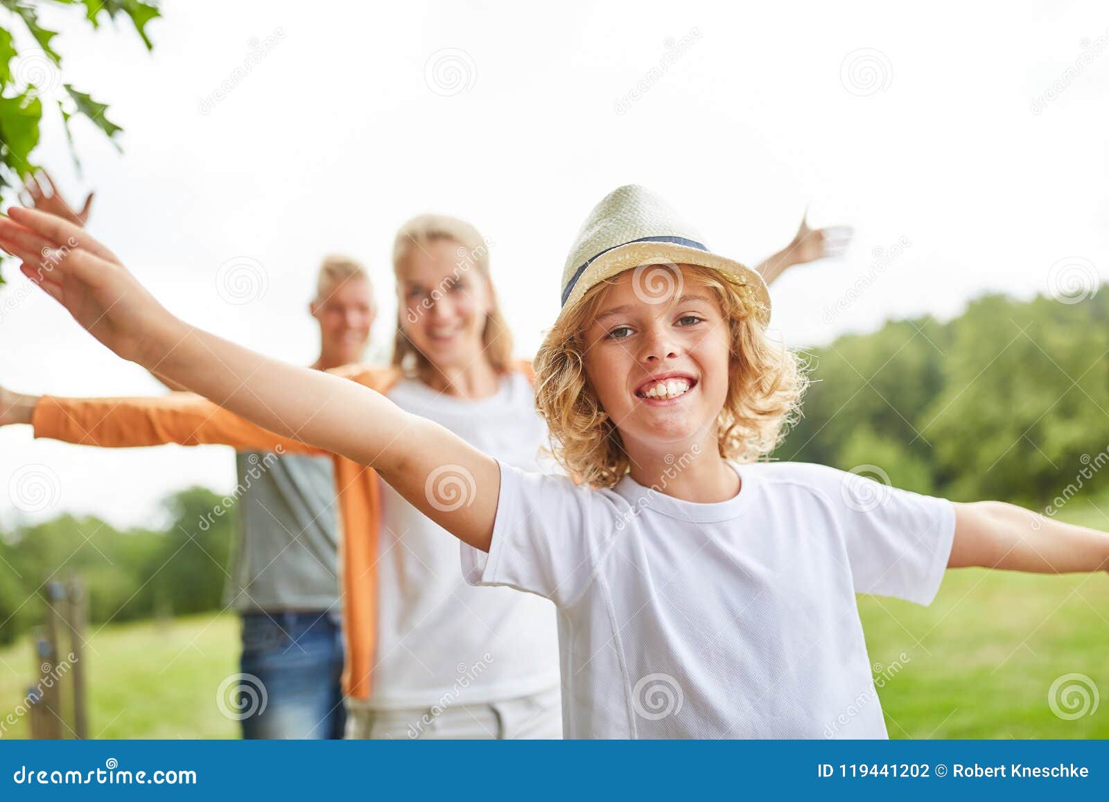Boy is Having Fun Balancing Stock Photo - Image of smile, kids: 119441202
