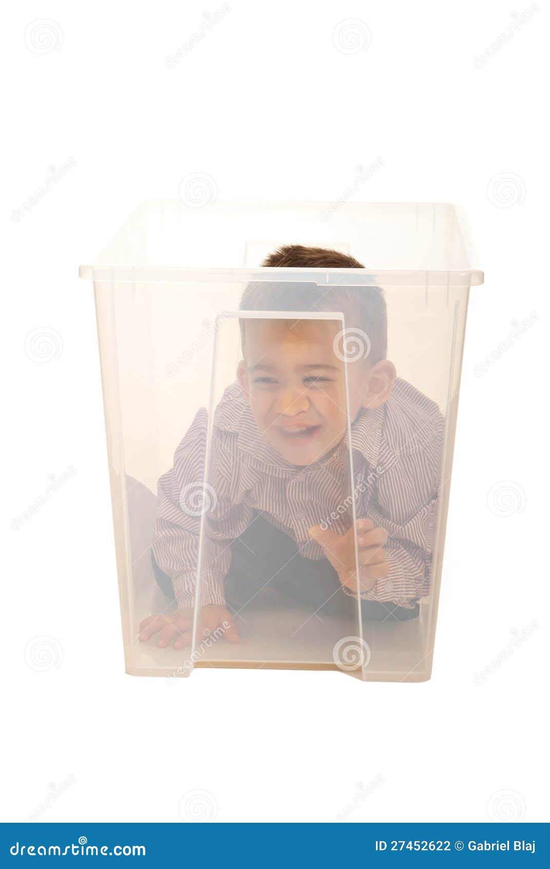 Boy having fun in a box stock photo. Image of laugh, funny - 27452622