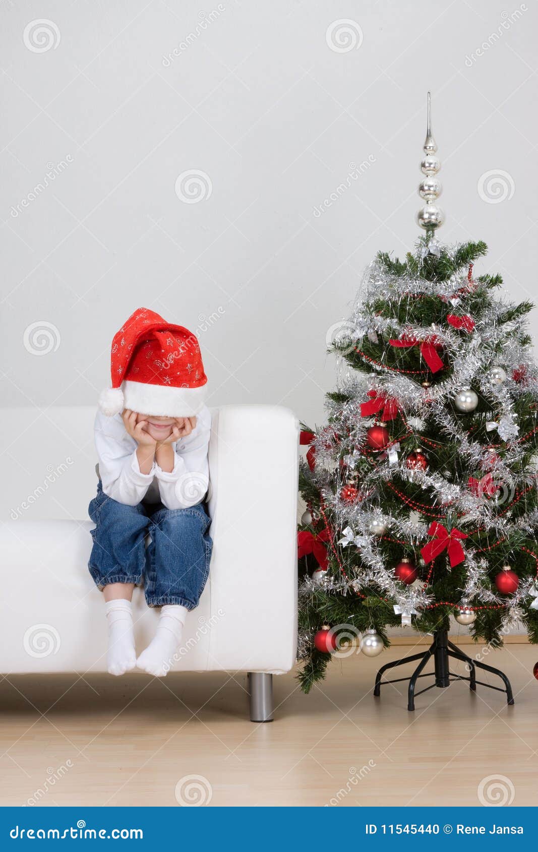 Boy Having Fun at Christmas Stock Photo - Image of claus, playful: 11545440