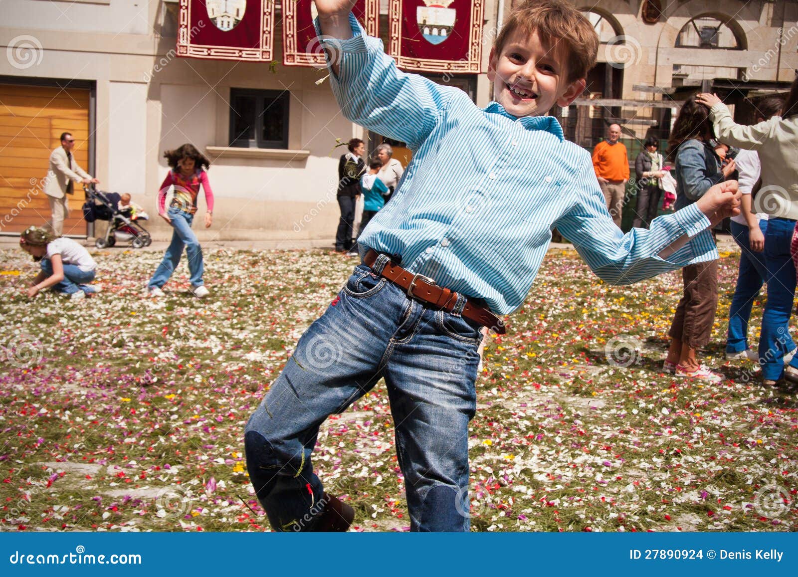 Boy Having Fun at Community Festival Editorial Stock Image - Image of ...