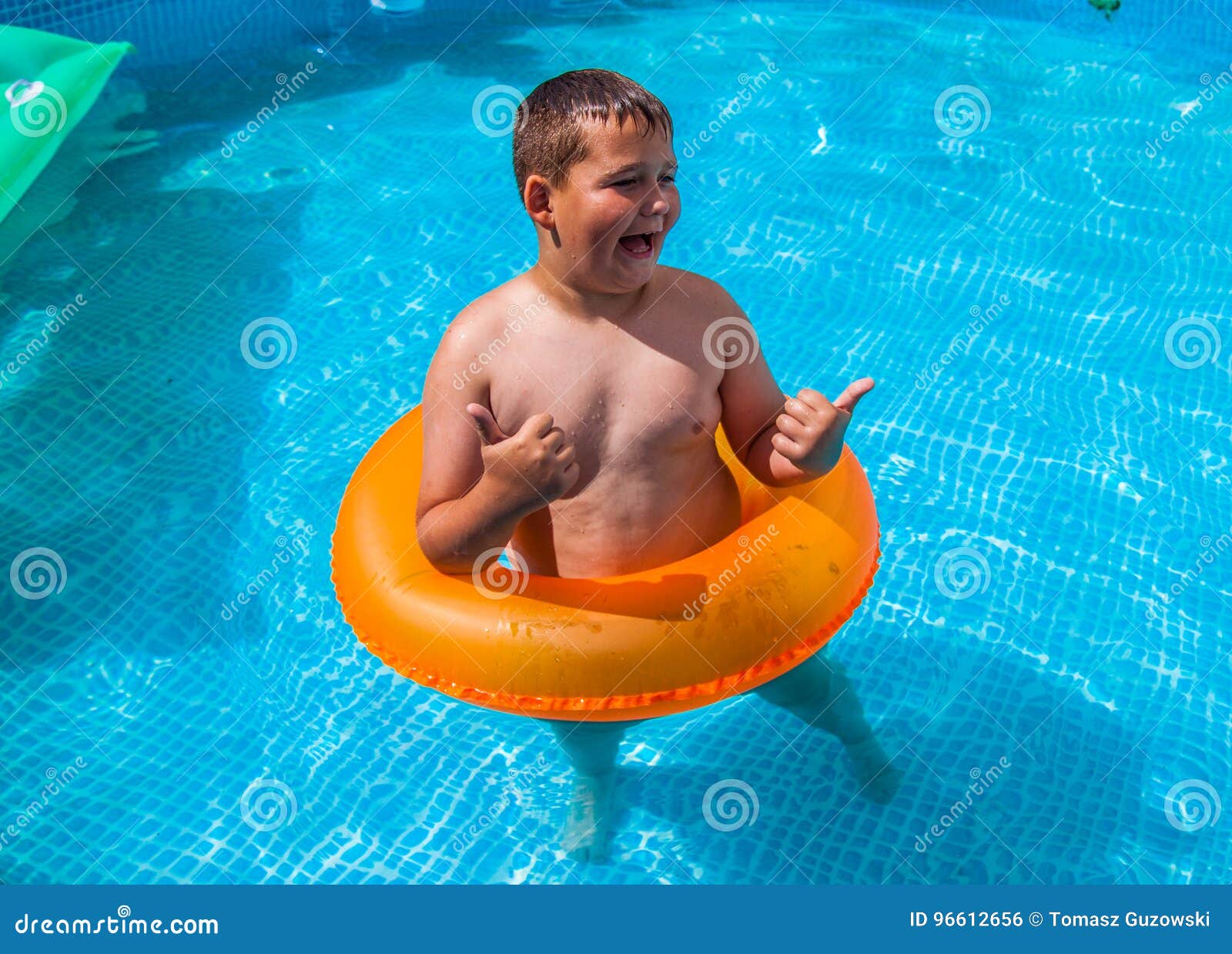 Boy in Having Fun in the Swimming Pool Stock Photo - Image of outdoors ...