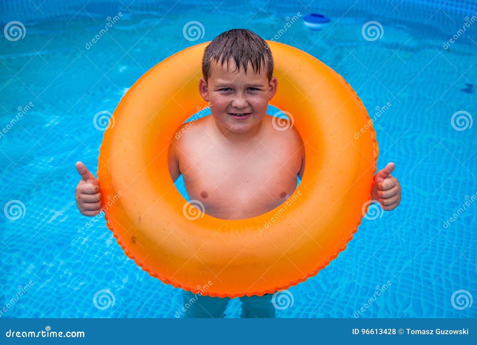 Boy in Having Fun in the Swimming Pool Stock Photo - Image of active ...