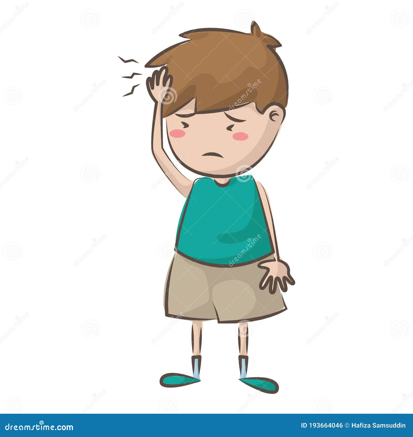 Child Headache Clipart