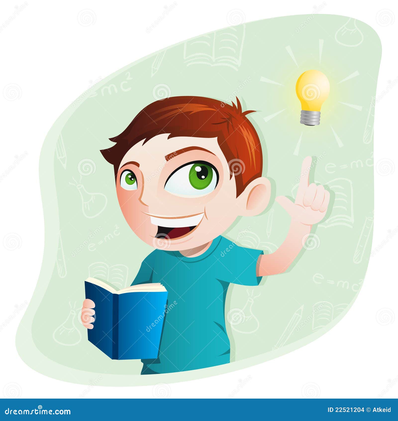 Boy Having an Idea stock vector. Illustration of ideas - 22521204