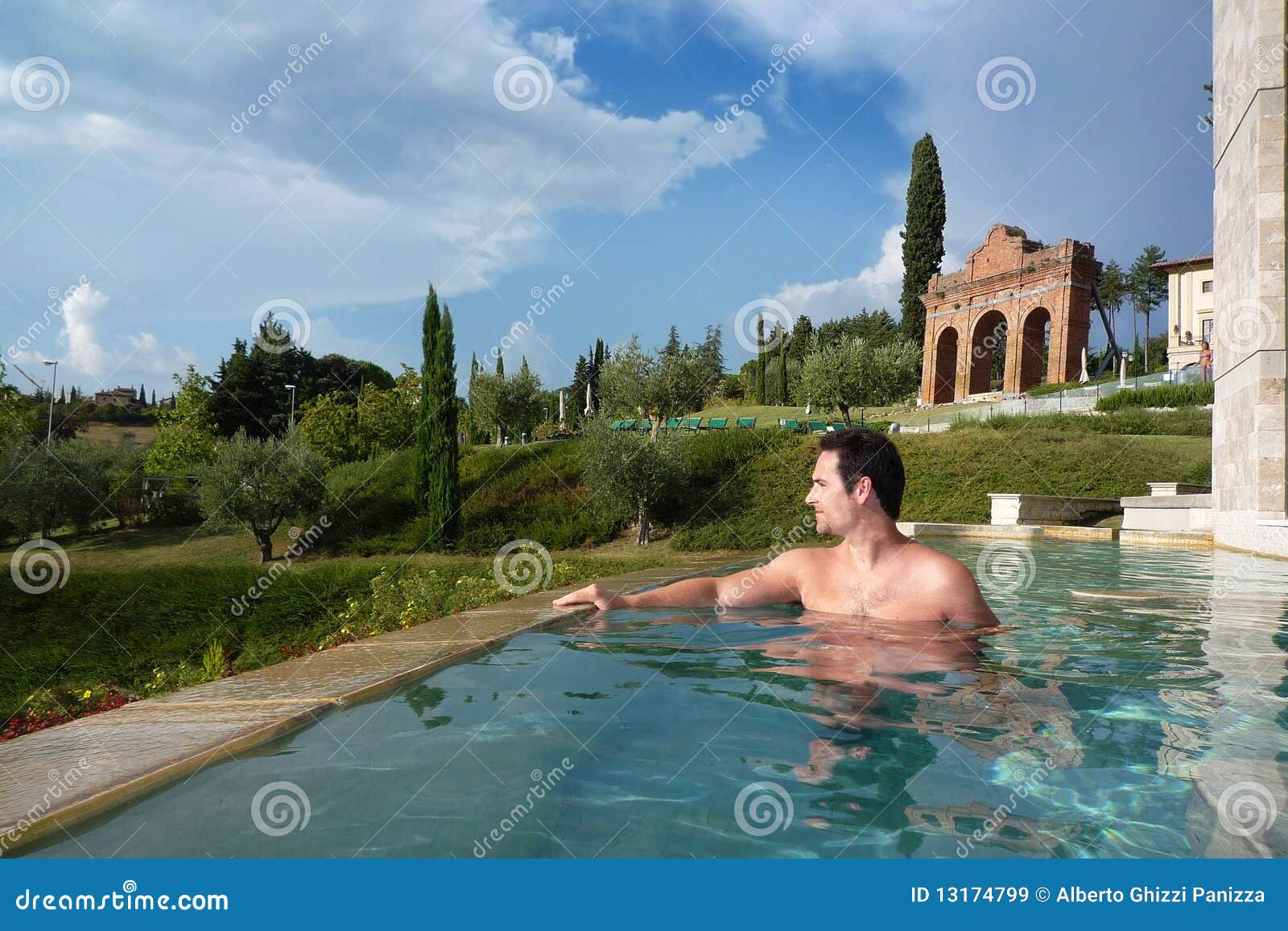 Thermal Bath Aqualand Moravia At The New Mills Reservoir From Above ...
