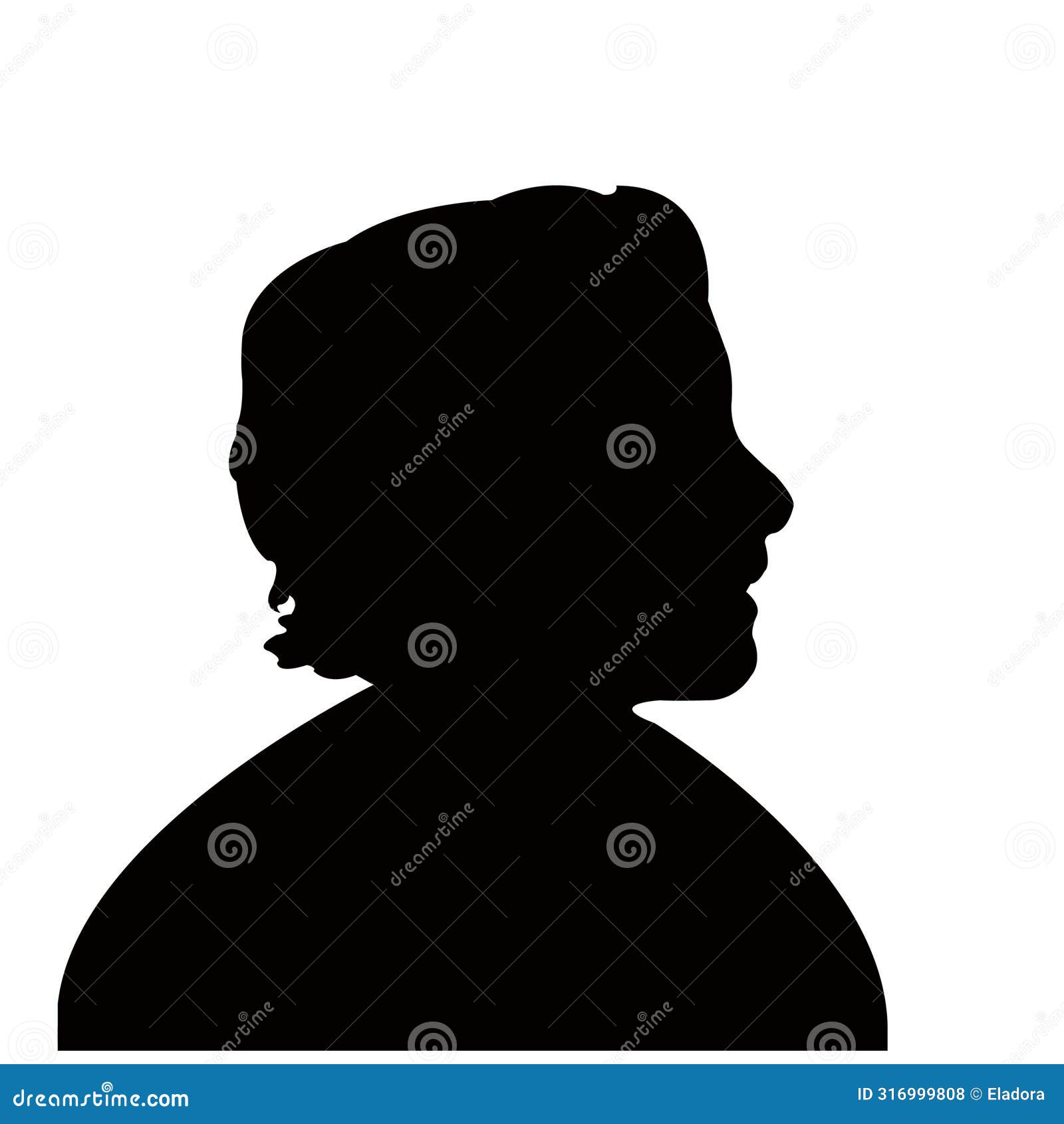 A Boy Head Silhouette Vector Stock Vector - Illustration of body ...