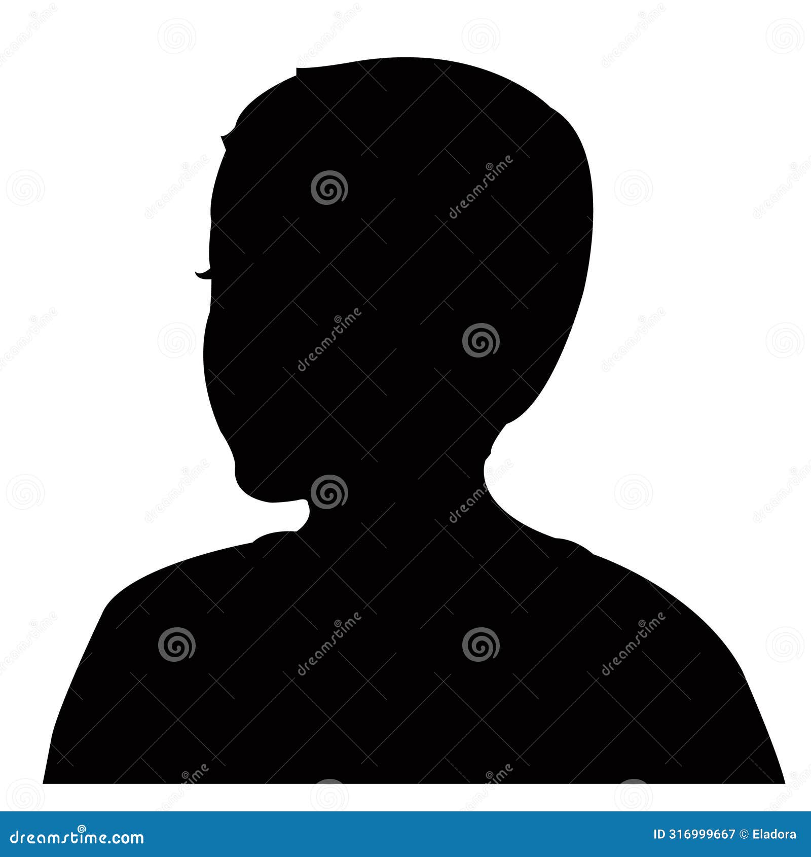 A Boy Head Silhouette Vector Stock Vector - Illustration of profile ...