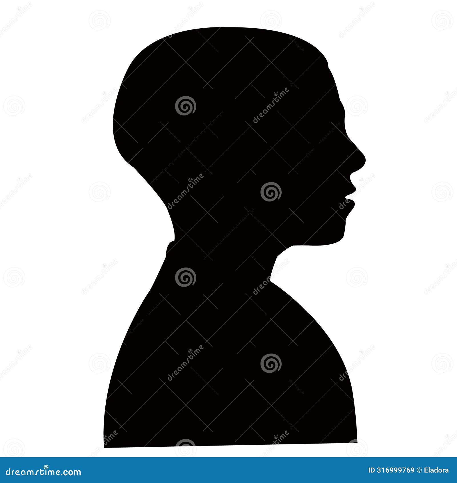A Boy Head Silhouette Vector Stock Vector - Illustration of todler ...