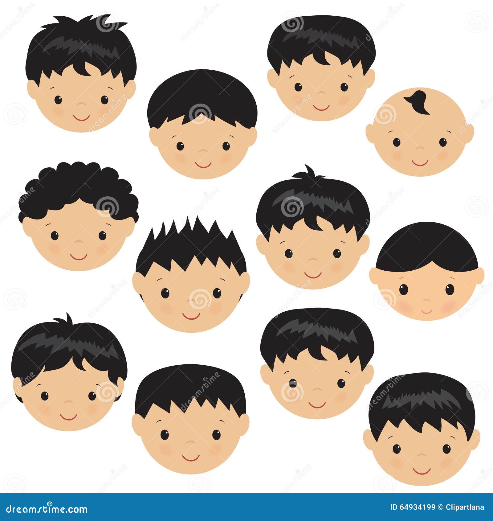 Boy Head Vector Illustration Stock Vector - Illustration of kids ...