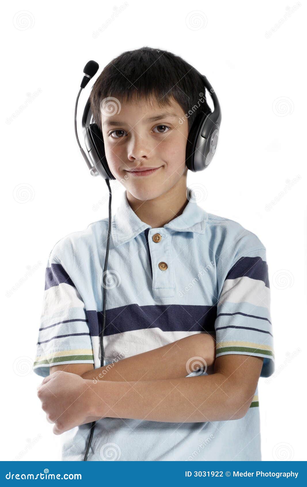 Boy with headphone stock photo. Image of person, headset - 3031922