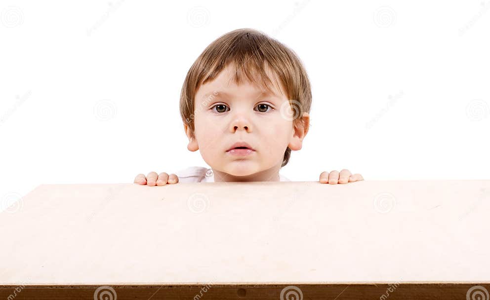 Boy hiding. stock image. Image of young, studio, hidden - 23843435