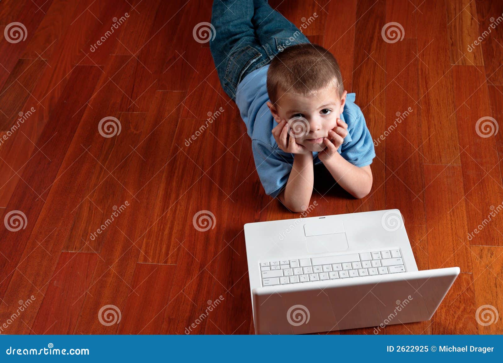 Boy and his computer stock image. Image of game, white - 2622925