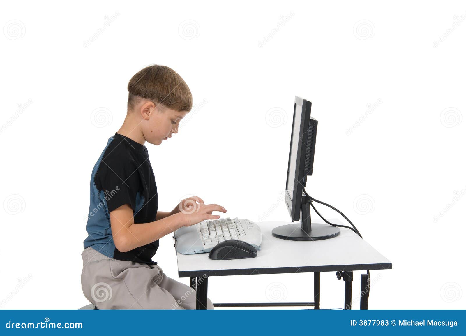 Boy On His Computer Picture. Image: 3877983