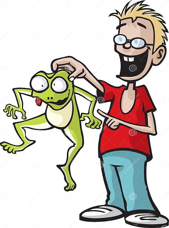 A Boy and his Frog stock vector. Illustration of child - 27318086