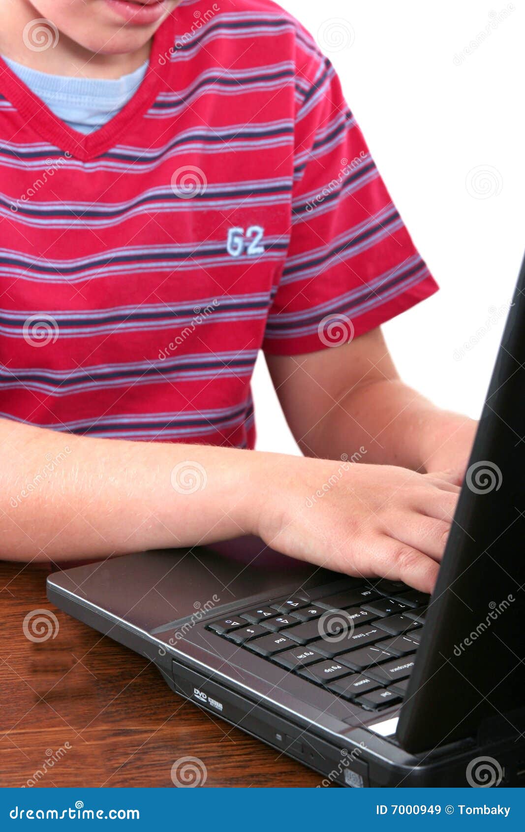 Boy with his laptop stock image. Image of isolated, schoolboy - 7000949