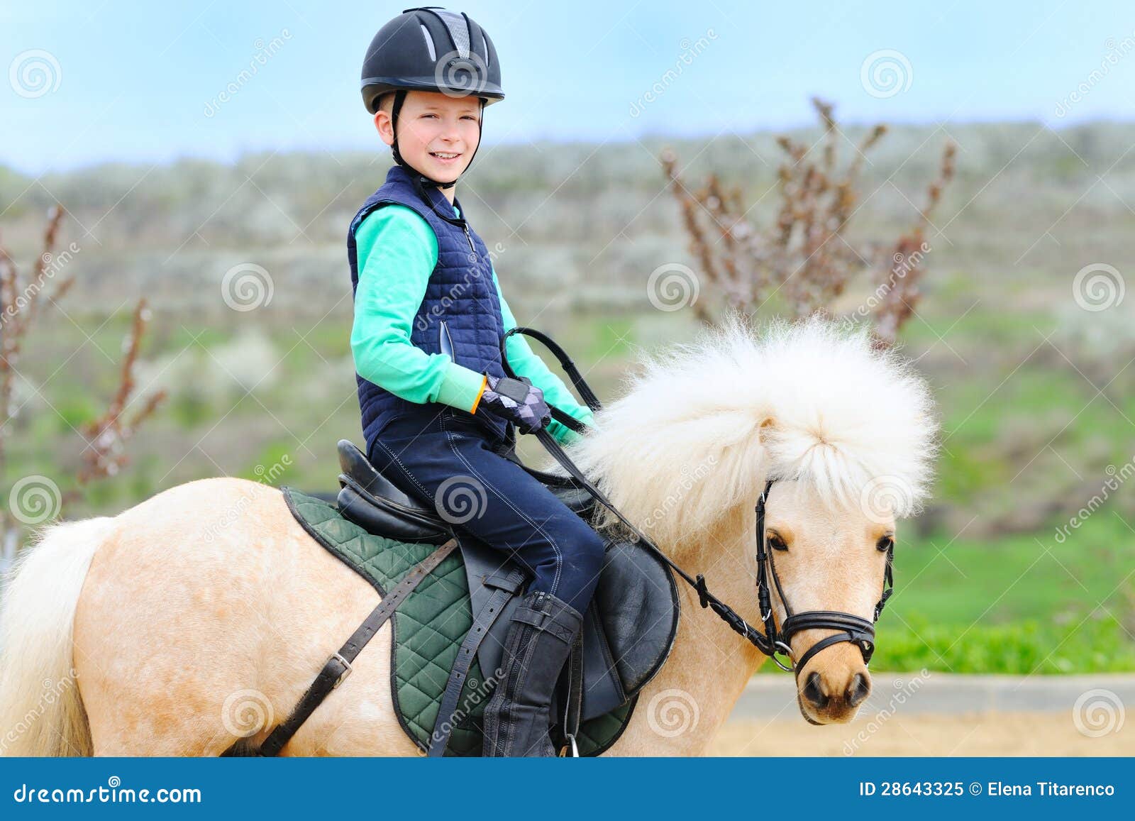Boy and his Shetland pony stock image. Image of leisure - 28643325