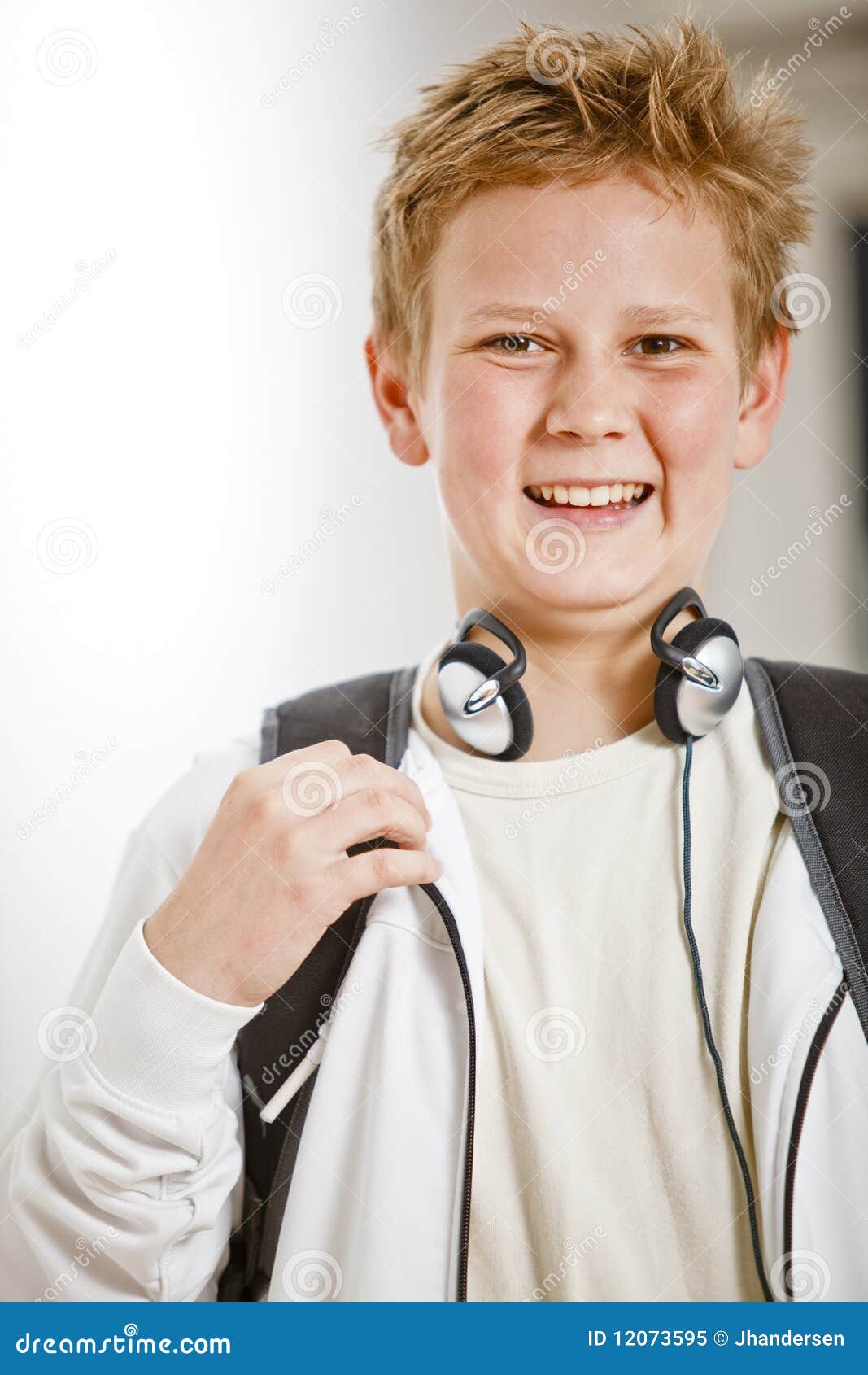 Boy on his way to class stock image. Image of youthful - 12073595