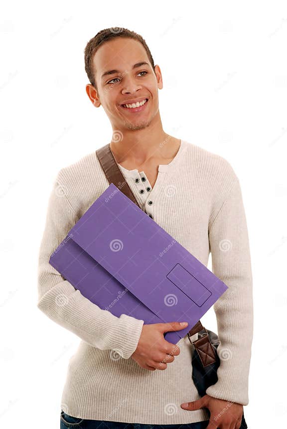 Boy holding folder stock photo. Image of teenage, happy - 13830762