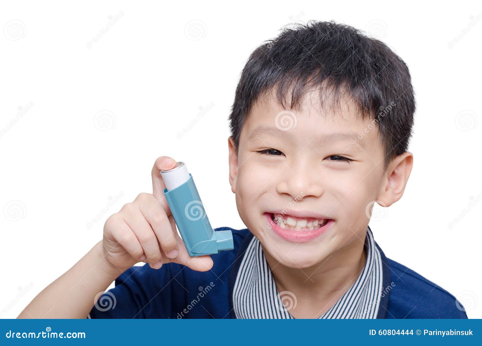 Boy Holding Inhaler and Smile Stock Photo - Image of inhalation, people ...