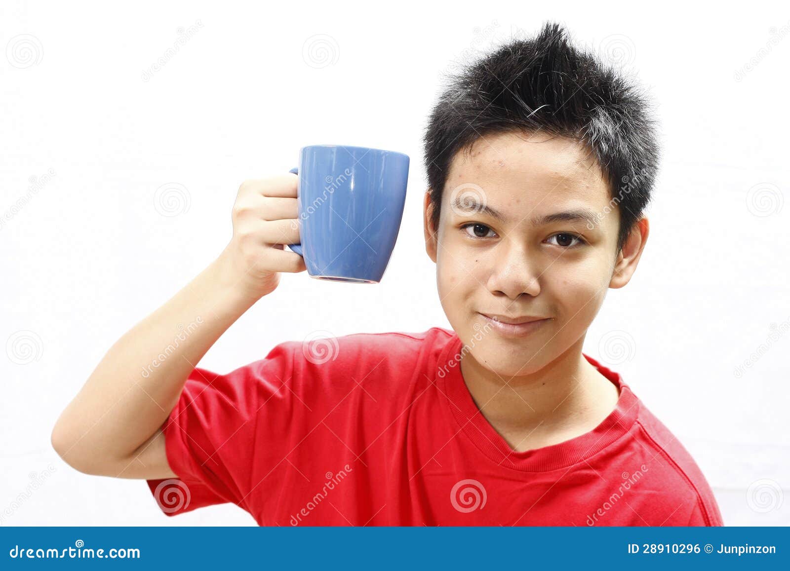 Boy Holding a Mug stock photo. Image of cheers, mouth - 28910296