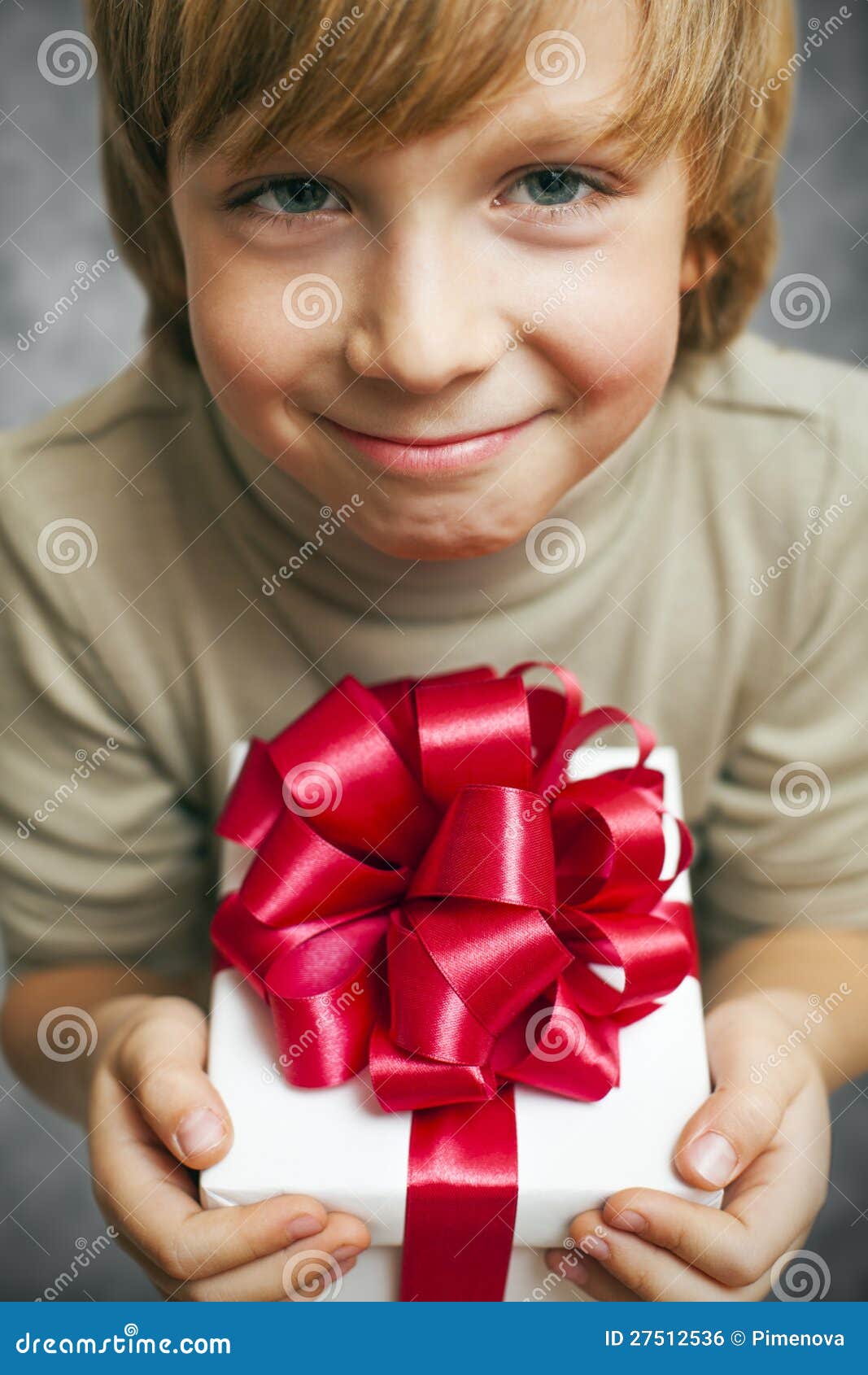 Boy holding present box stock photo. Image of birthday - 27512536