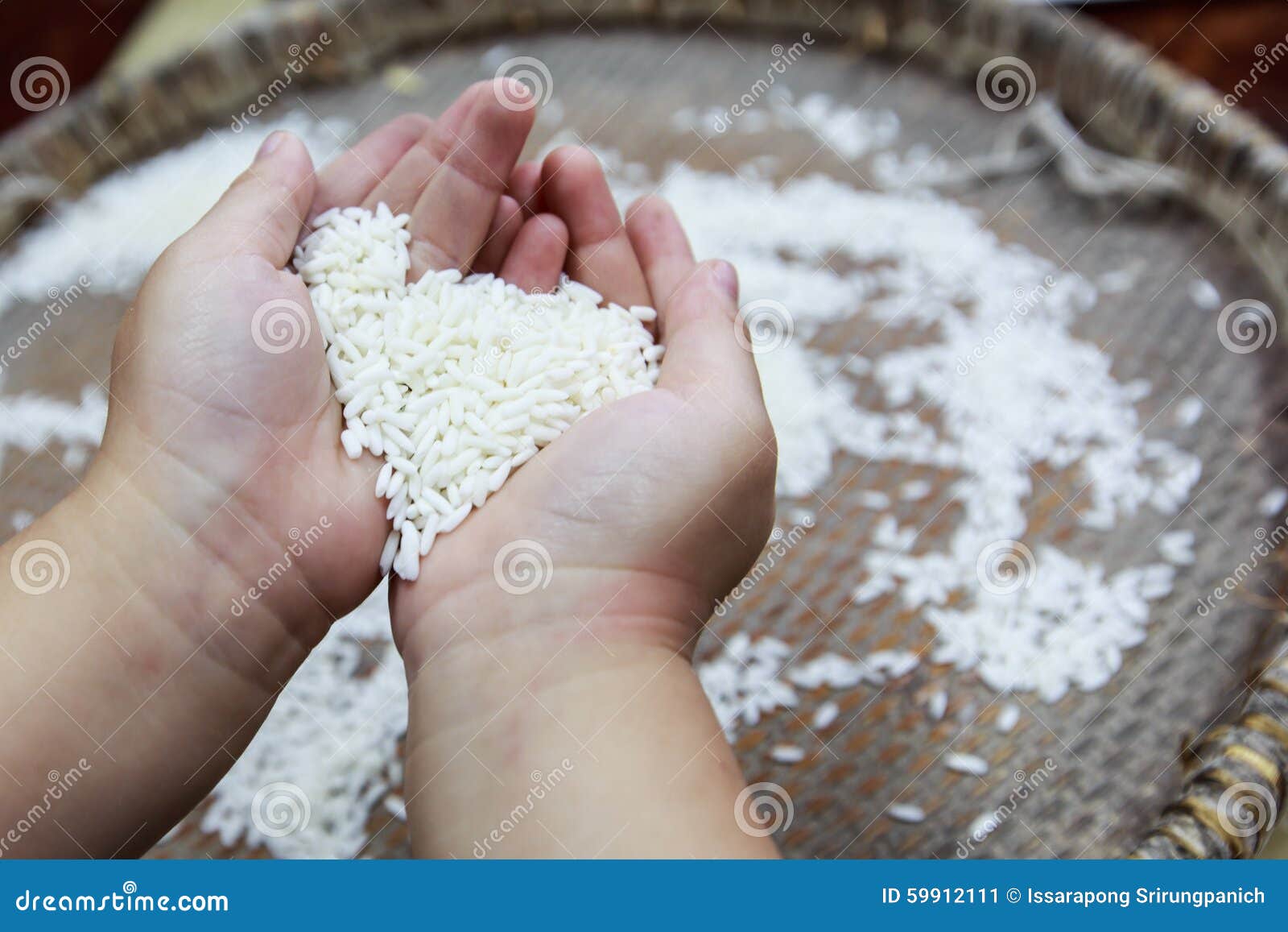 Boy holding rice stock image. Image of life, natural - 59912111