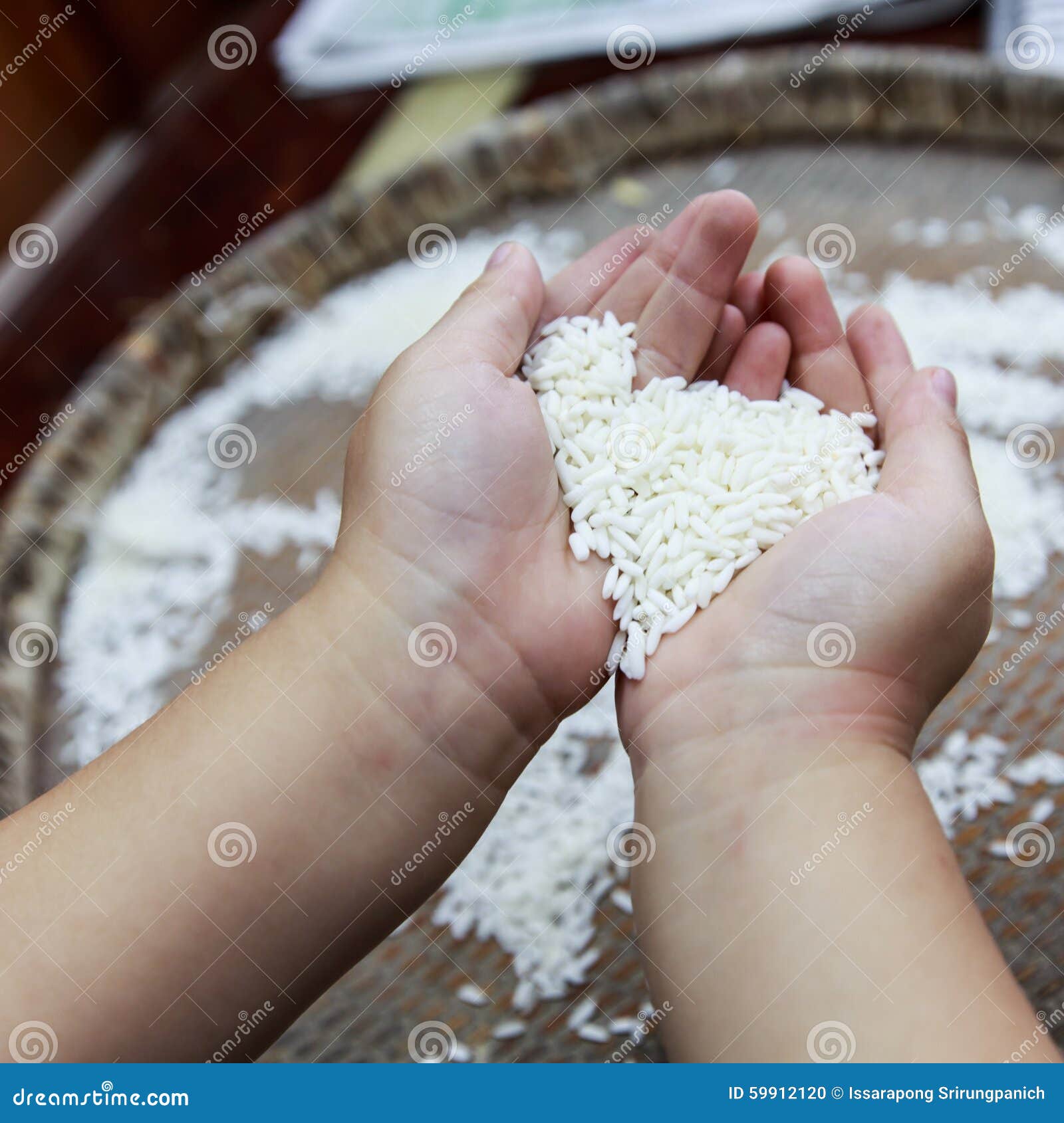Boy holding rice stock photo. Image of fresh, holding - 59912120