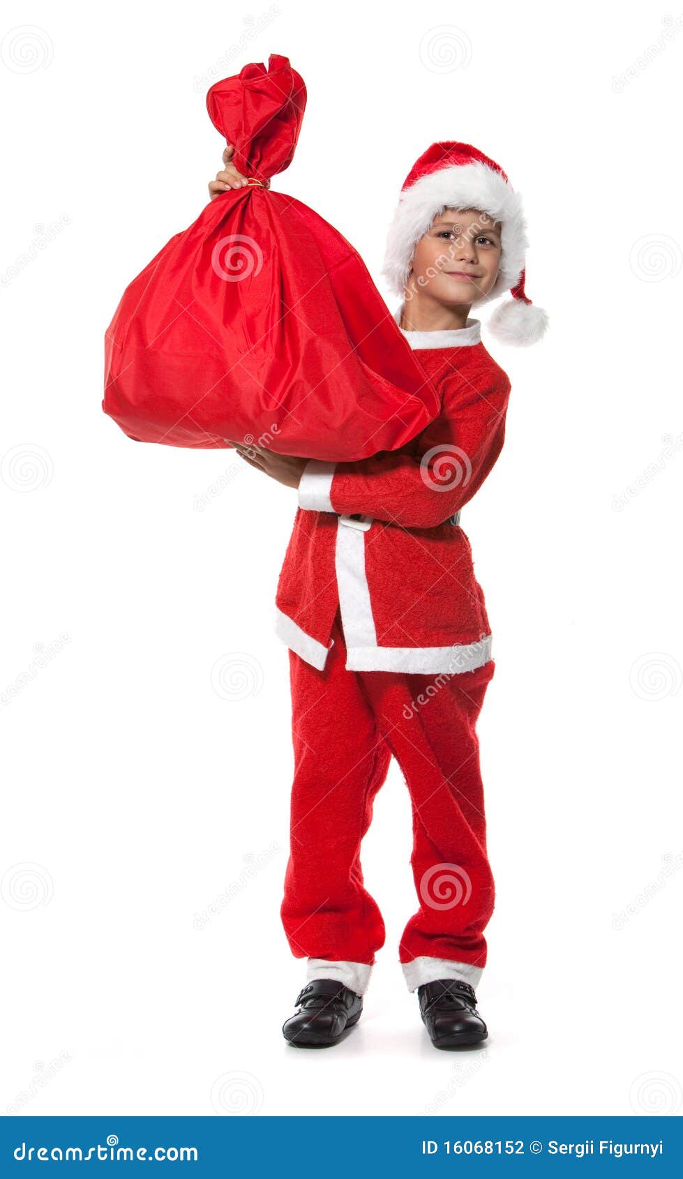 Boy holding a sack stock photo. Image of isolated, childhood - 16068152