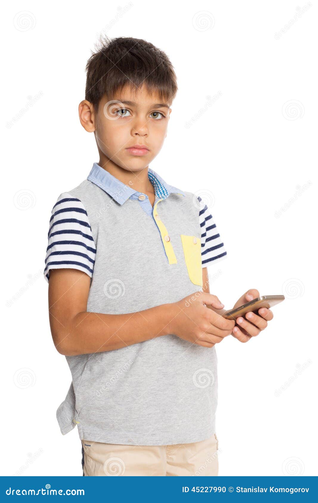 Boy holding a smartphone stock photo. Image of nice, phone - 45227990