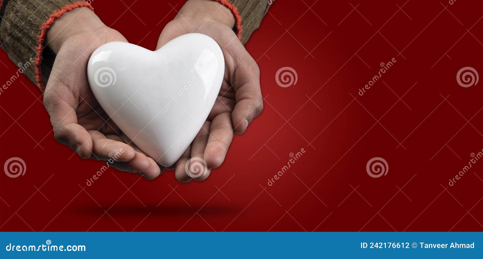 Boy Holding a Soft Heart Shape in Hands Stock Photo - Image of holding ...