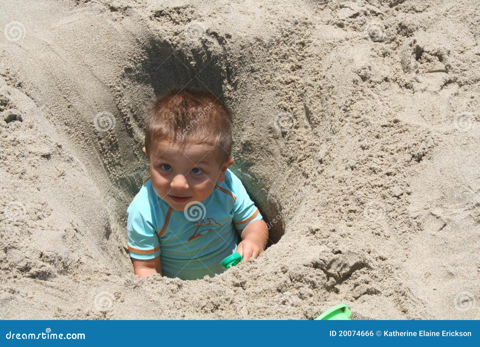 Boy in a Hole stock photo. Image of digging, youth, family - 20074666