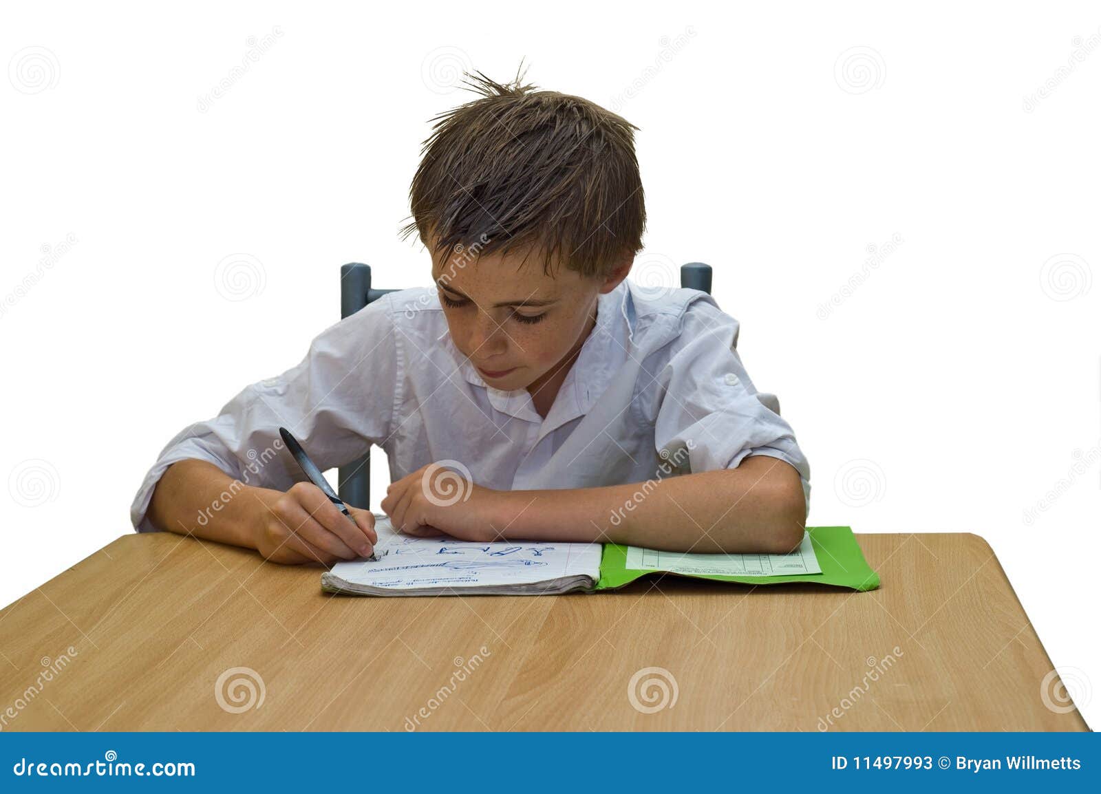 Boy with homework stock image. Image of portrait, people - 11497993