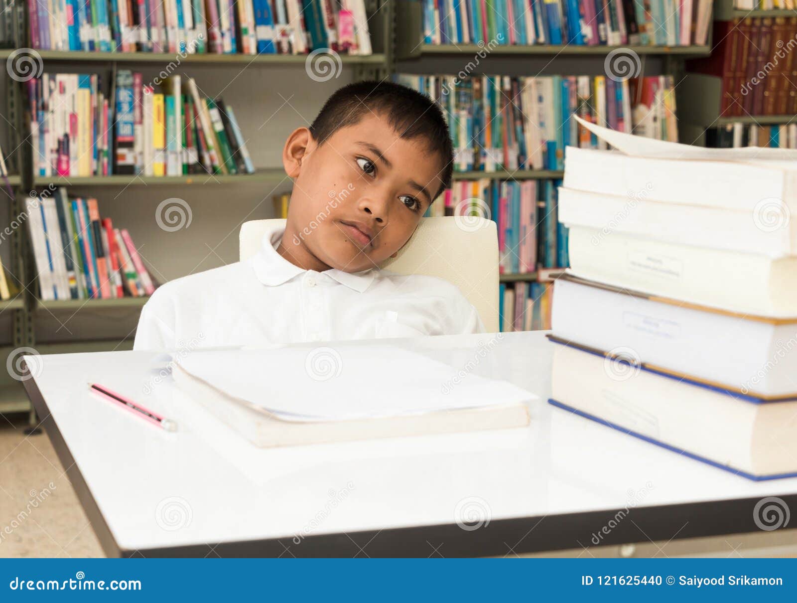 Boy and homework. stock photo. Image of people, room - 121625440