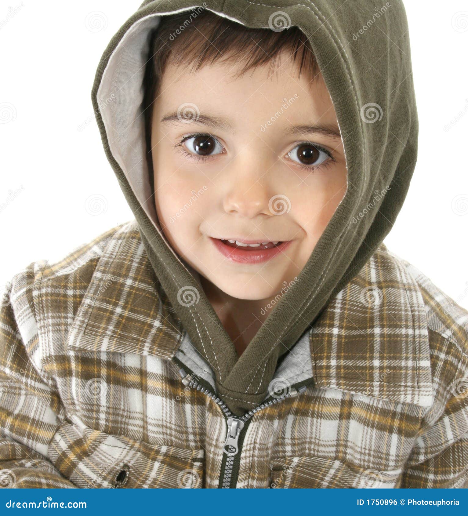 Boy with Hooded Jacket stock photo. Image of hoodie, background - 1750896