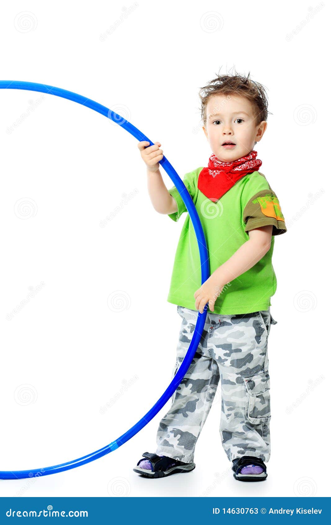 Boy with hoop stock image. Image of lifestyle, equipment - 14630763