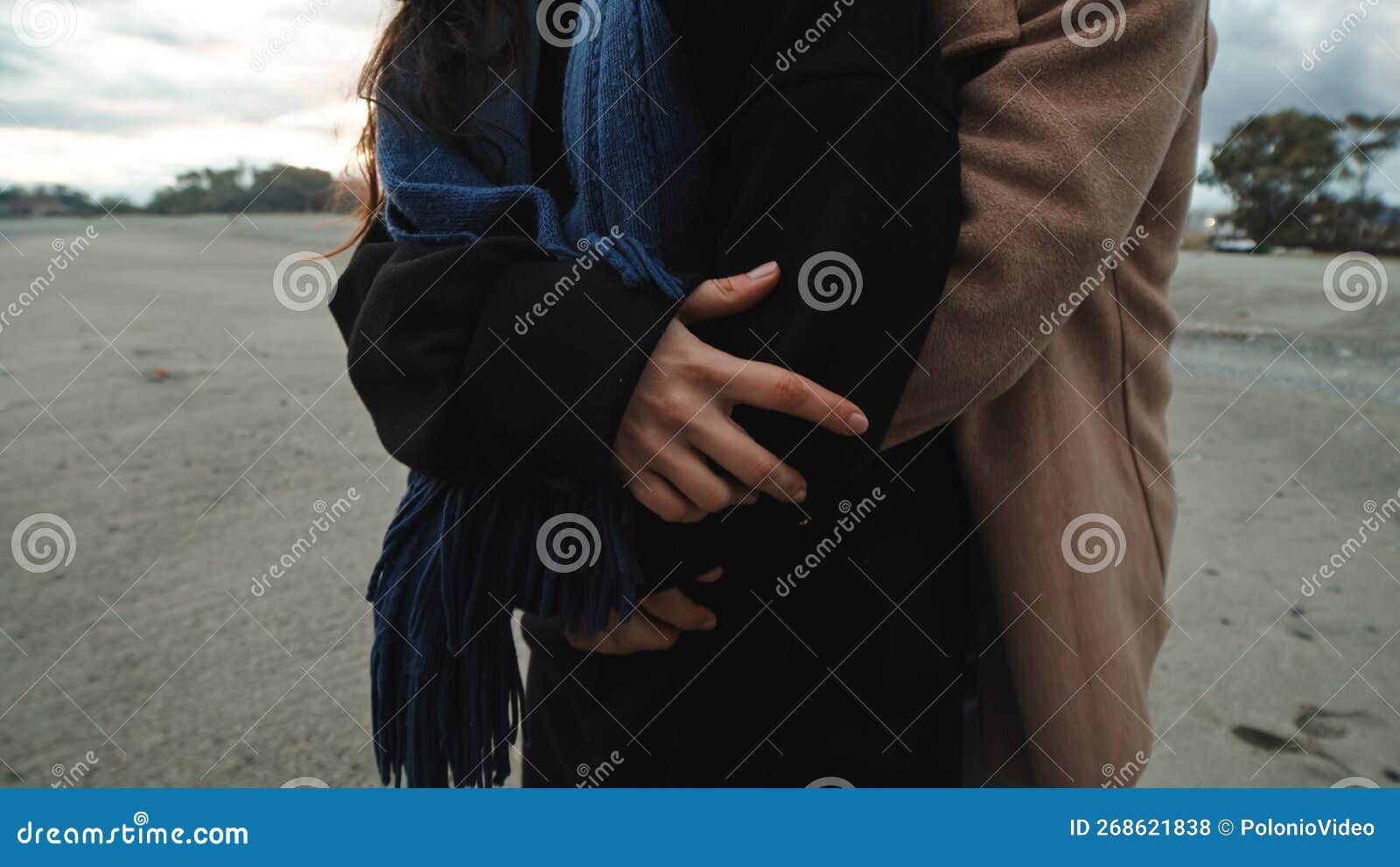 Boy Hug from Back His Girlfriend at Beach Stock Photo - Image of couple ...