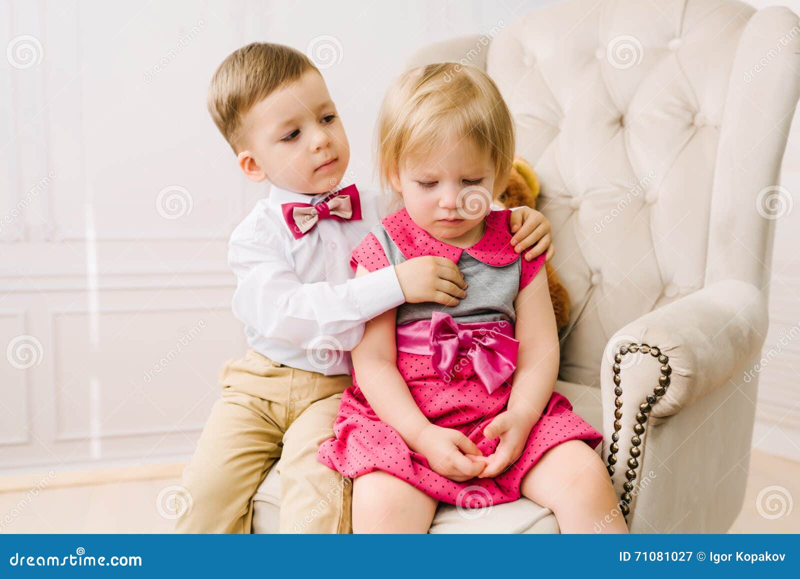 Girl Hugging Sad Boy