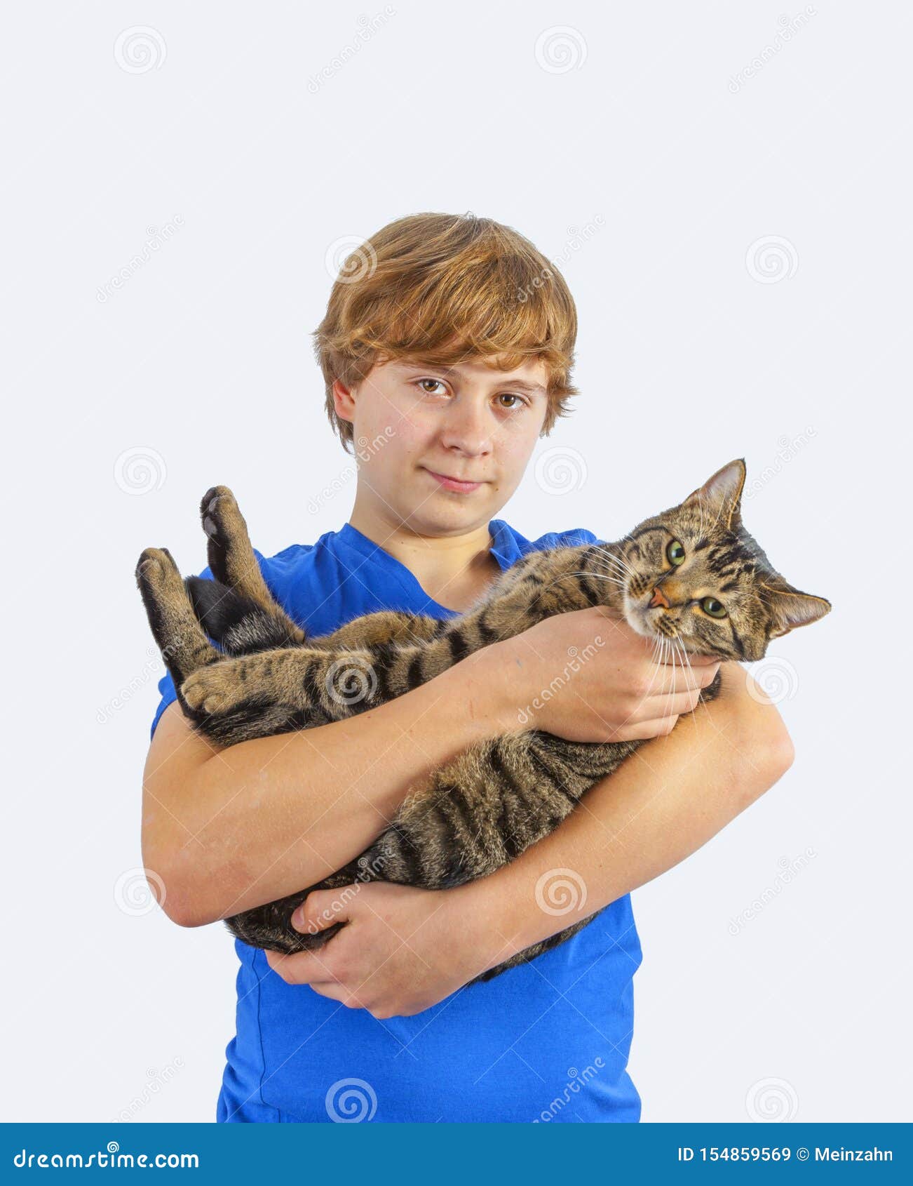 Boy hugging with his cat stock image. Image of teen - 154859569
