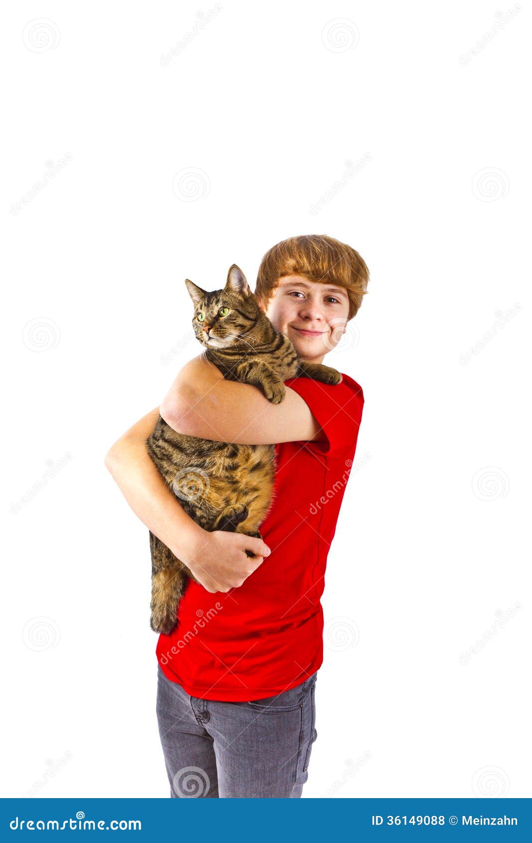 Boy hugging with his cat stock photo. Image of laughing - 36149088