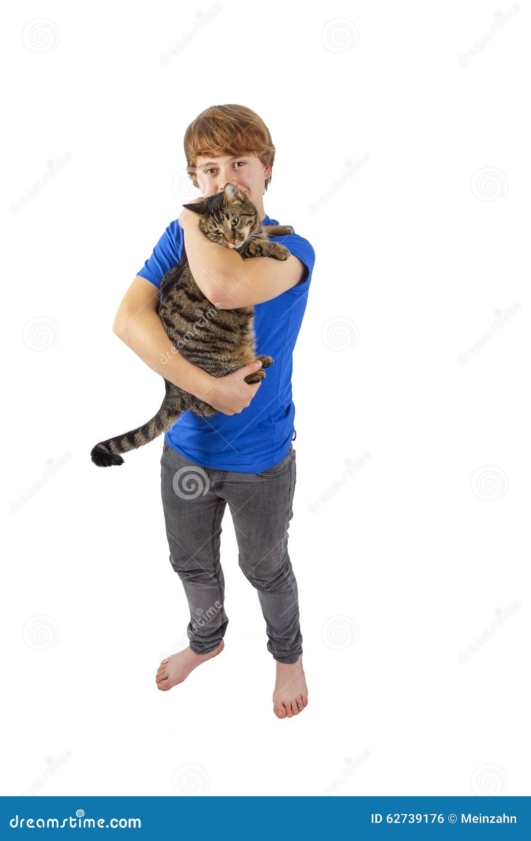 Boy hugging with his cat stock photo. Image of animal - 62739176