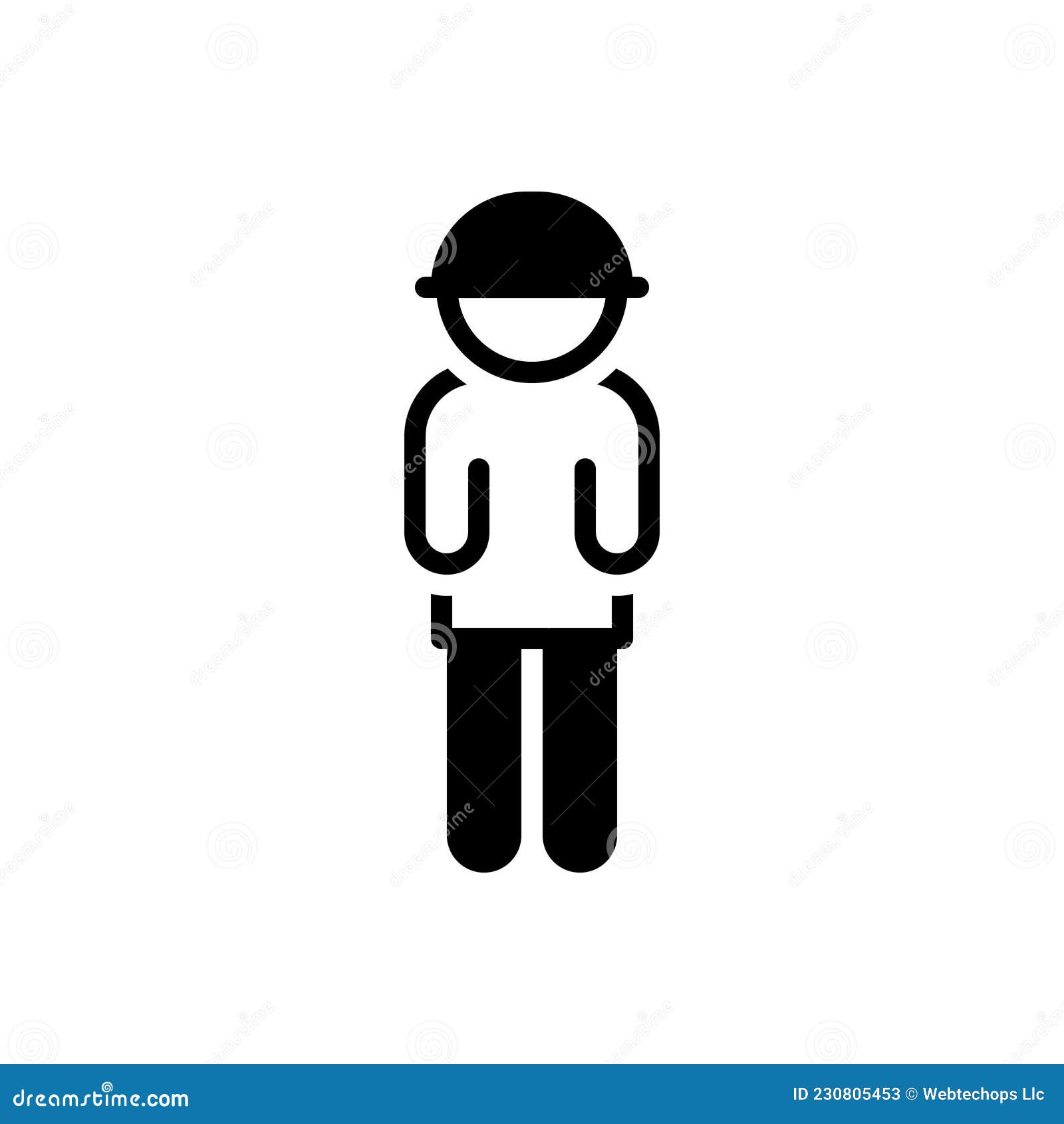 Black Solid Icon for Boy, Bloke and Youngster Stock Vector ...