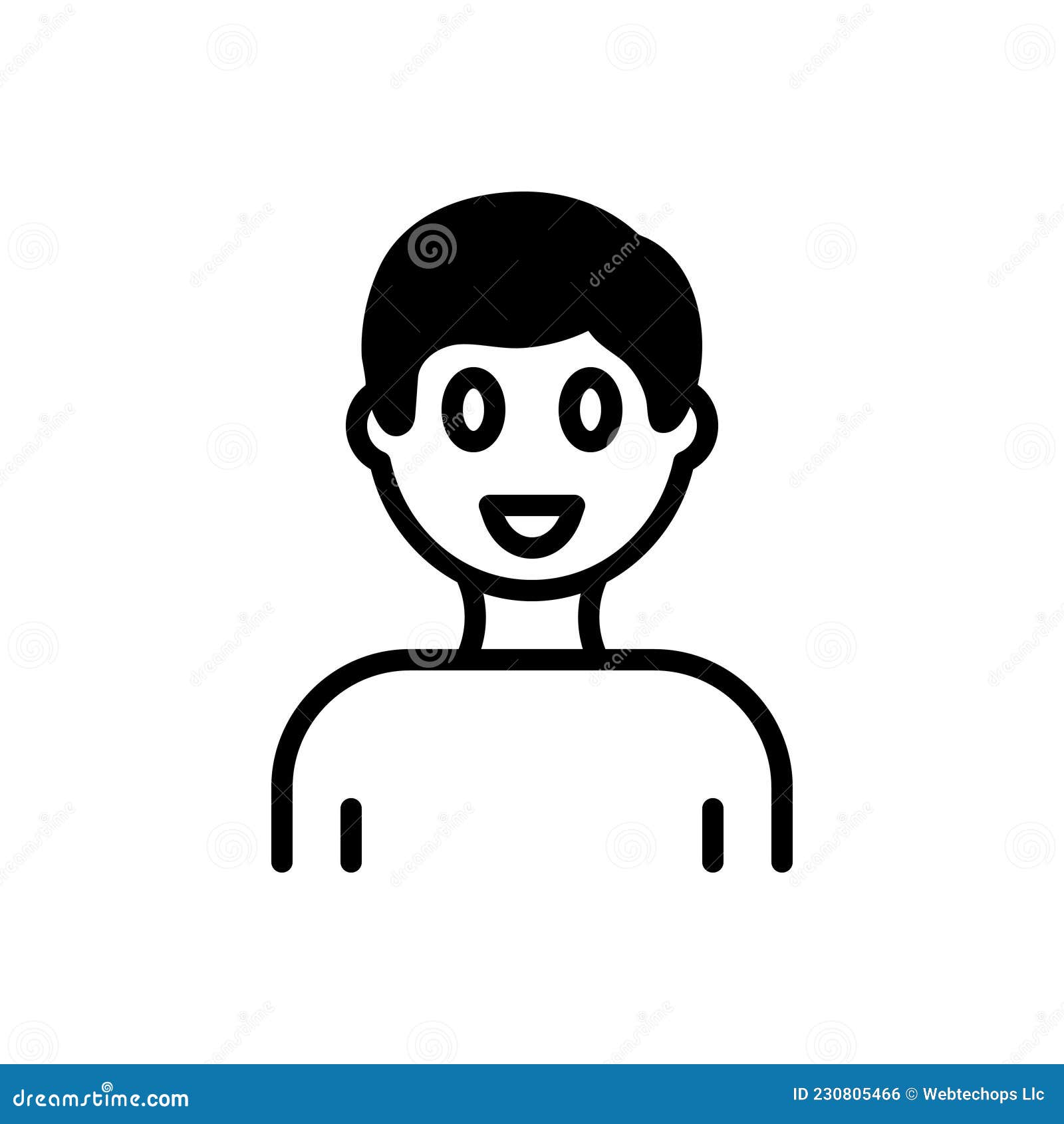 Black Solid Icon for Boy, Child and Pupil Stock Vector - Illustration ...