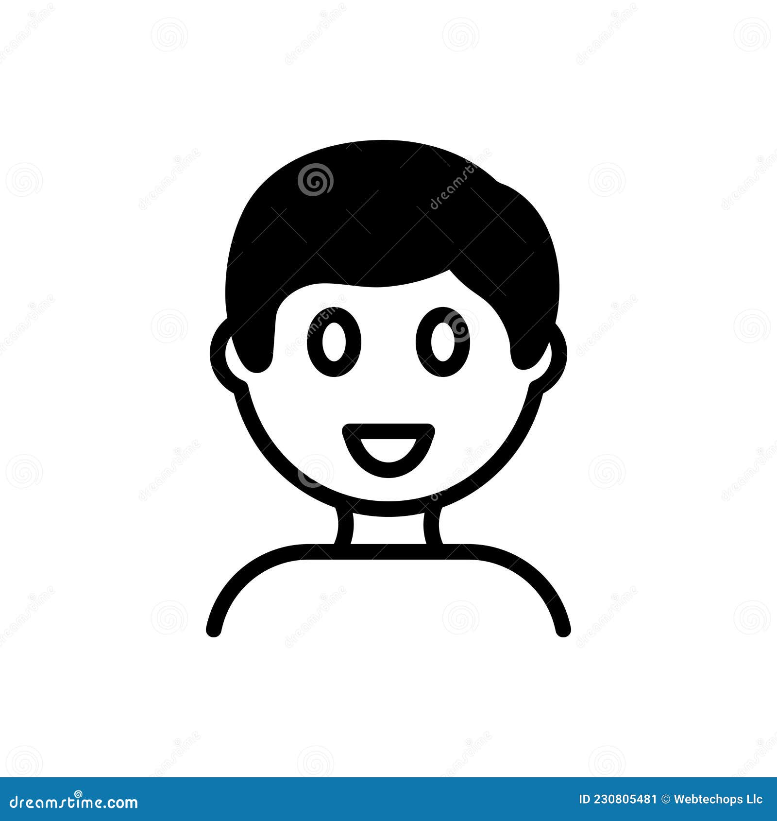 Black Solid Icon for Boy, Youth and Pupil Stock Vector - Illustration ...