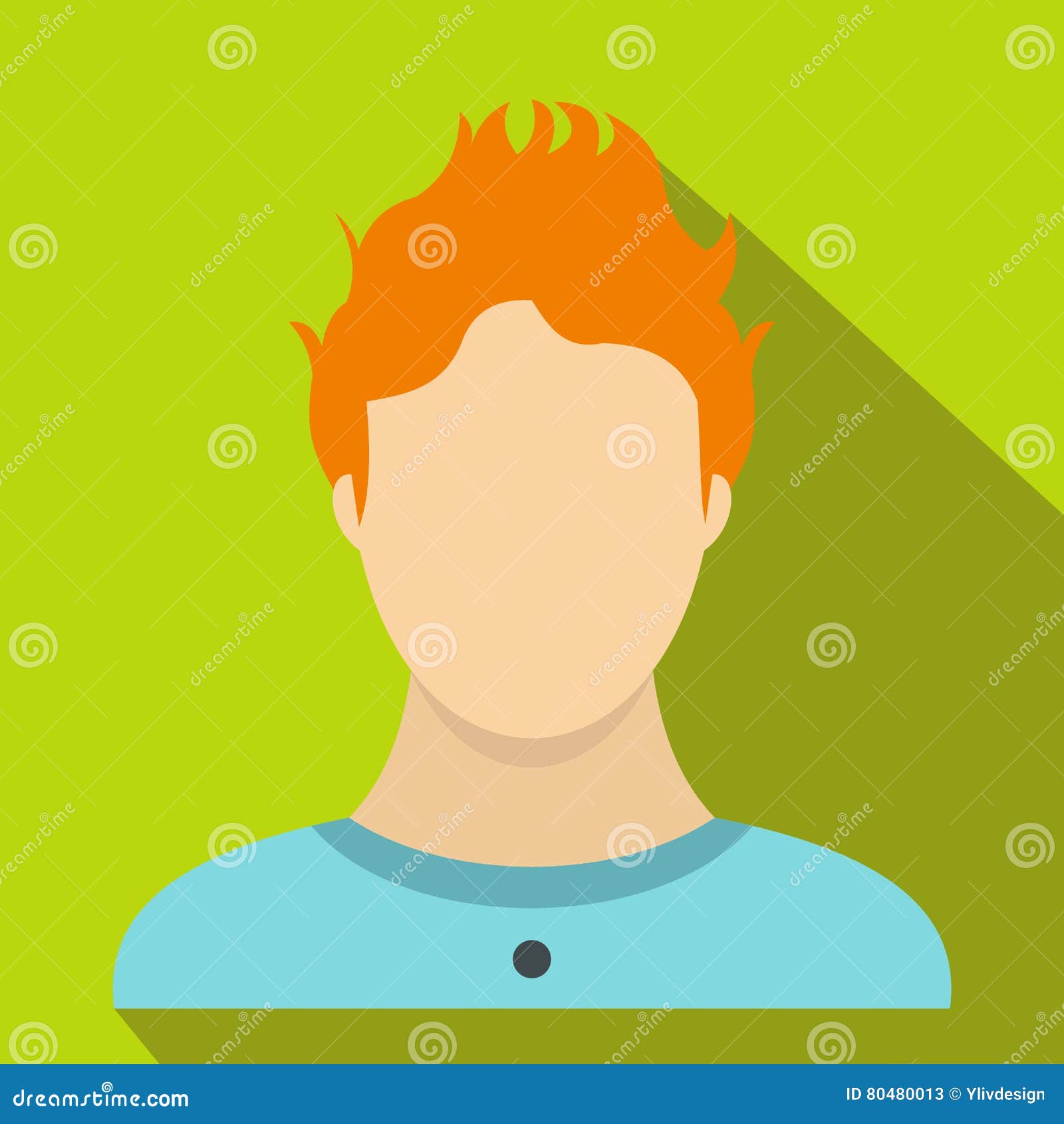 Boy icon, flat style stock vector. Illustration of admin - 80480013