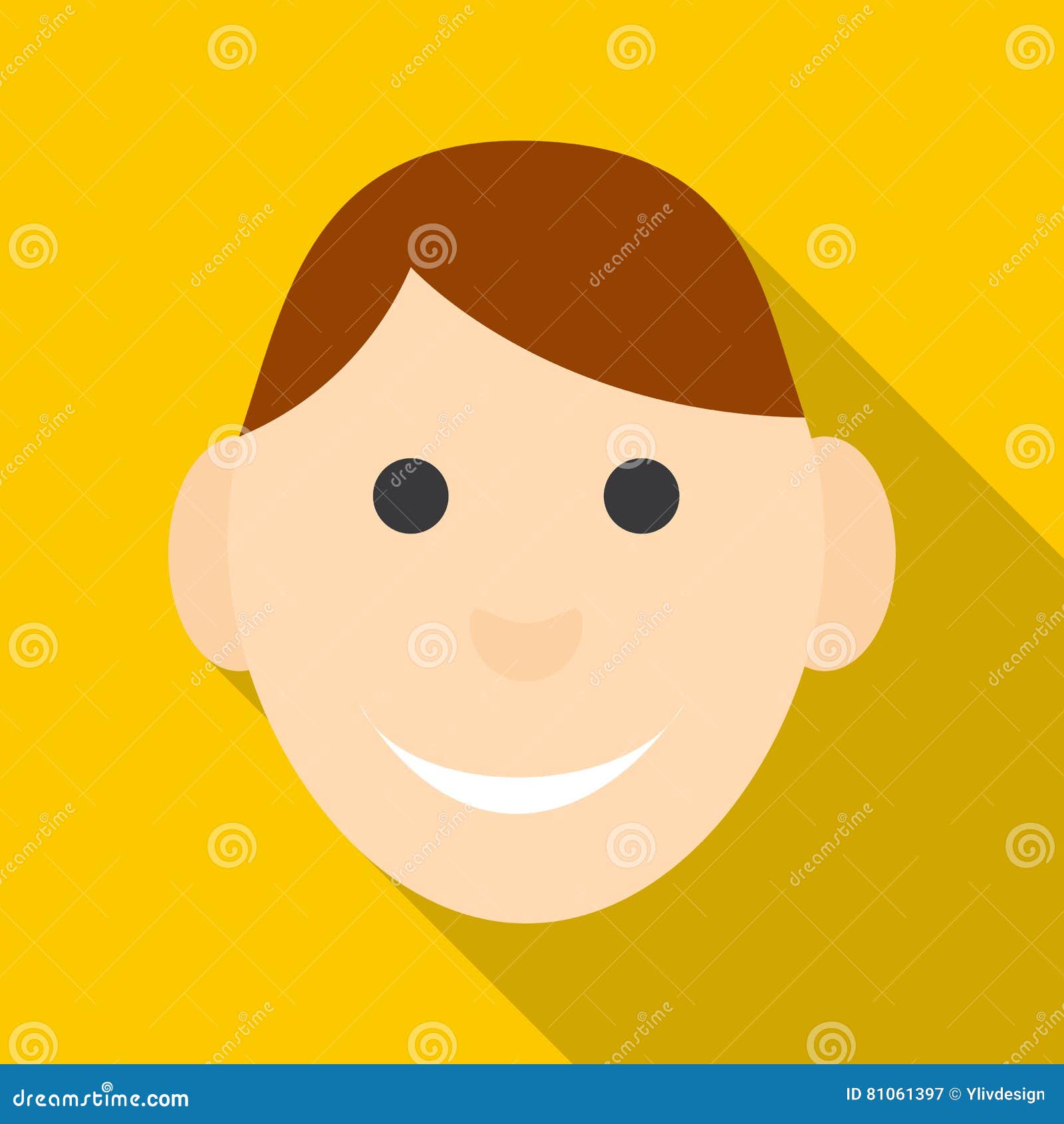 Boy icon, flat style stock vector. Illustration of primary - 81061397