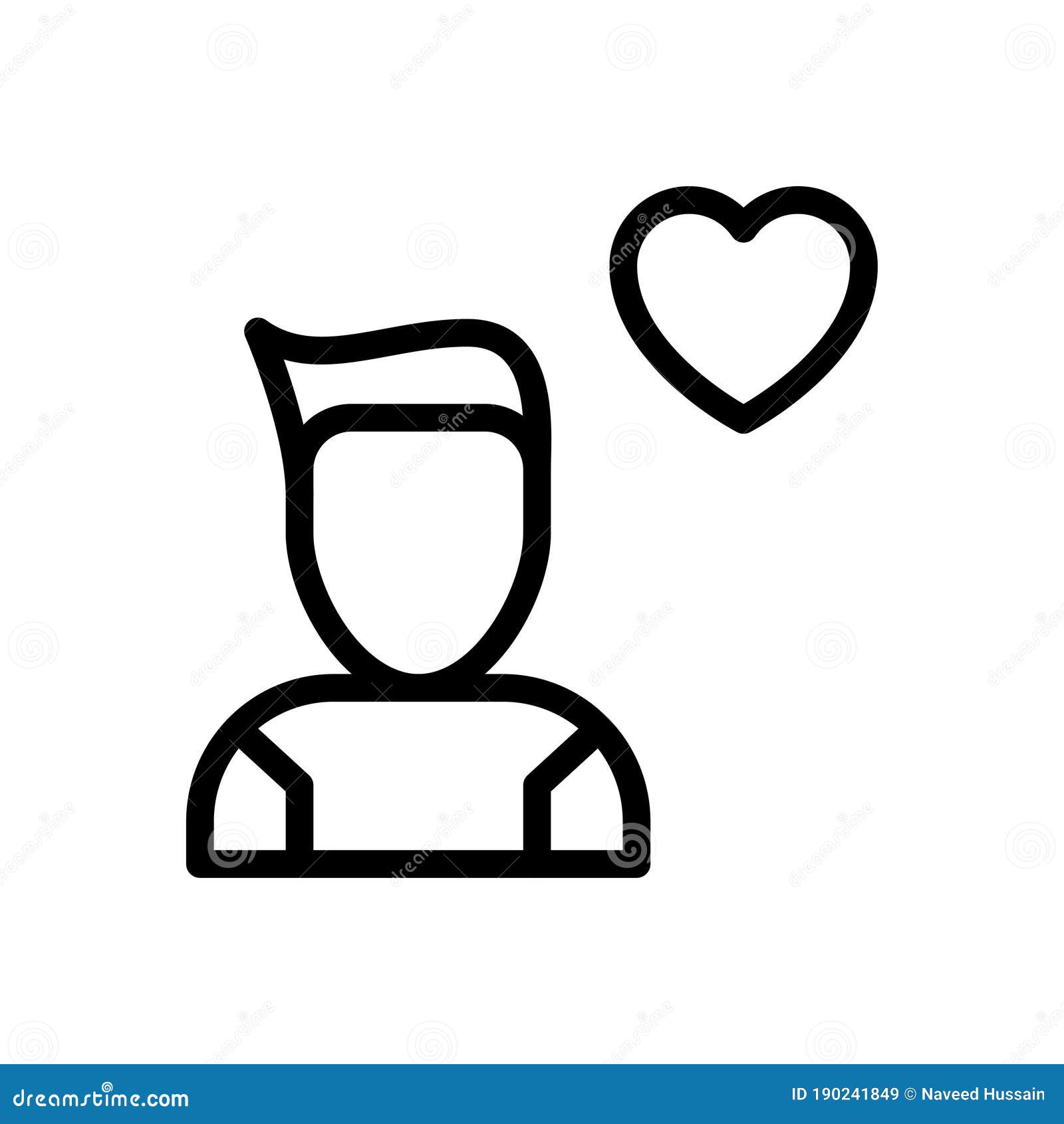 Boy setting thin line icon stock vector. Illustration of premium ...