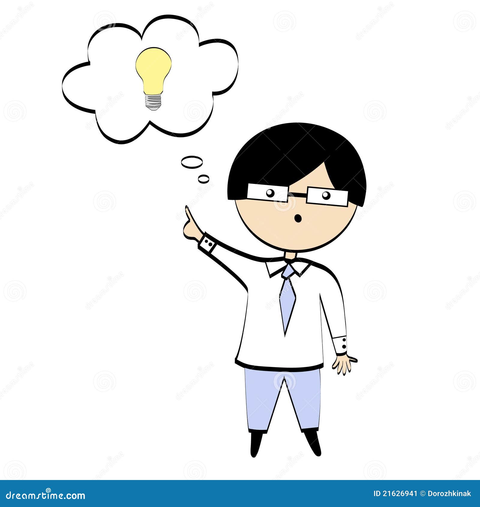 A boy with idea stock vector. Illustration of scientist - 21626941