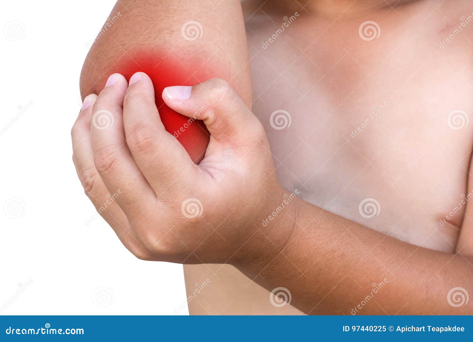 The boy injured at elbow stock image. Image of care, injury - 97440225