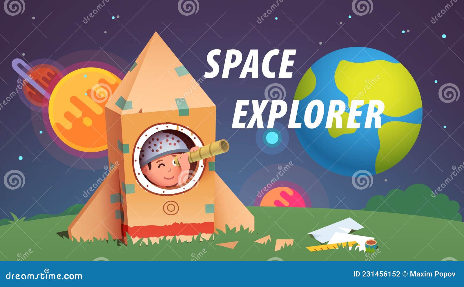 A Space Explorer In A Suit, Observing A Massive Anomaly In Space, A ...